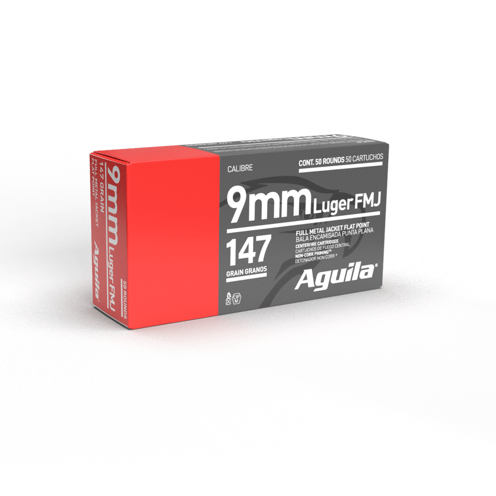 9MM LUGER SUBSONIC 147 GRAIN FMJFP | Aguila Ammunition